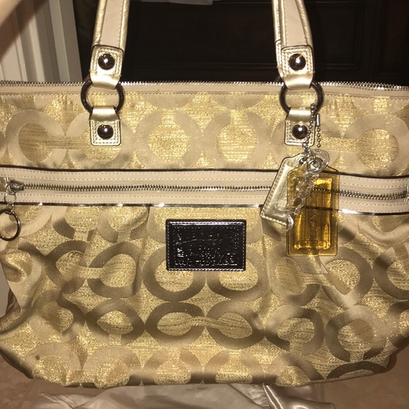 Coach | Bags | Coach Gold Tote | Poshmark